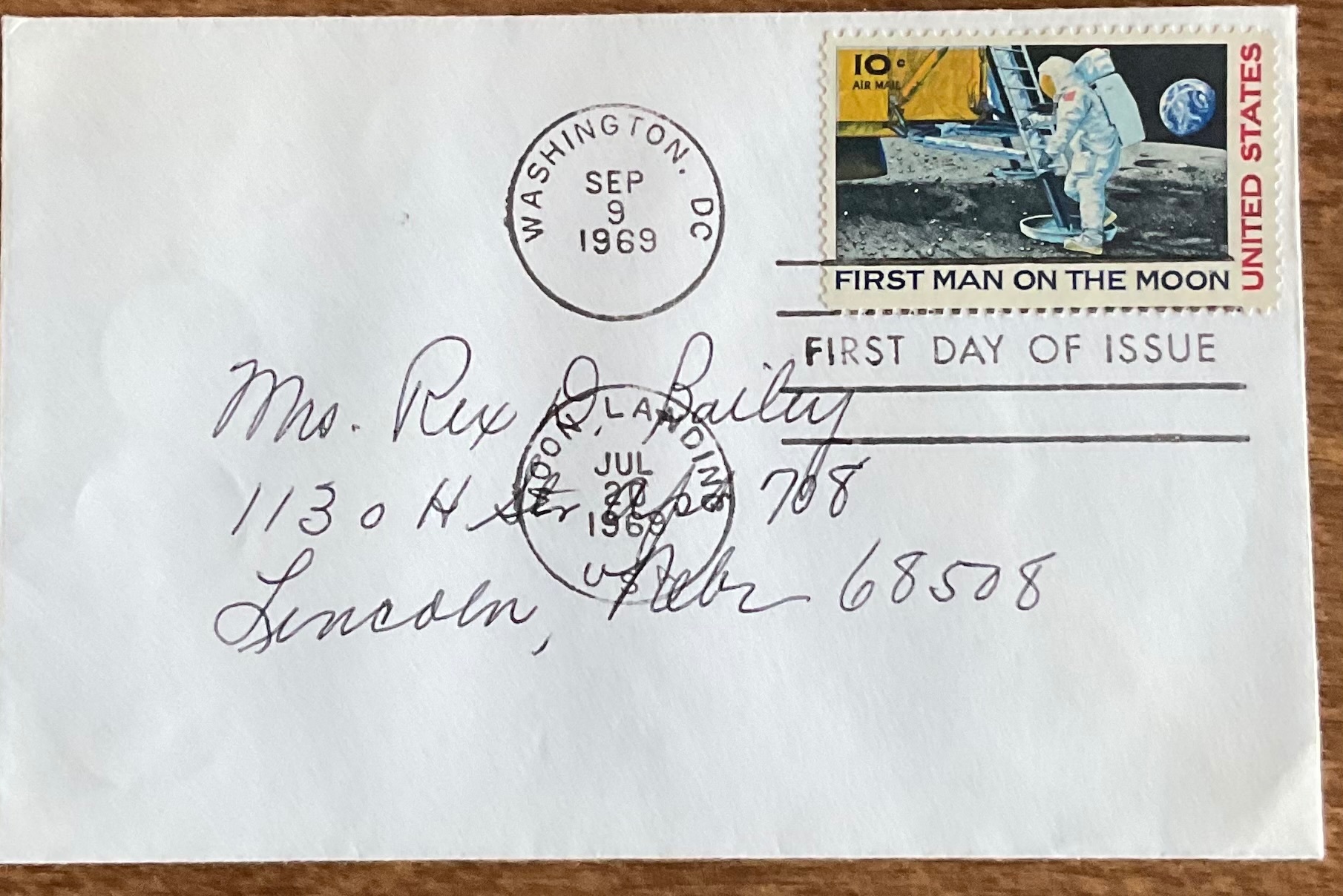 US #C76 FDC Moon Landing Addressed L44 | United States, Air Mail Stamp ...