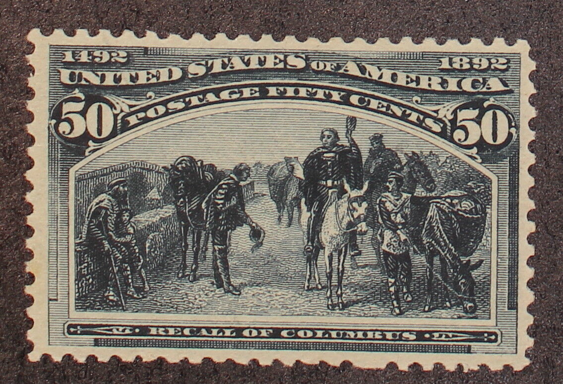 Scott 240 - 50 Cents Columbian - OG MH - Nice Centering - SCV - $450 ...