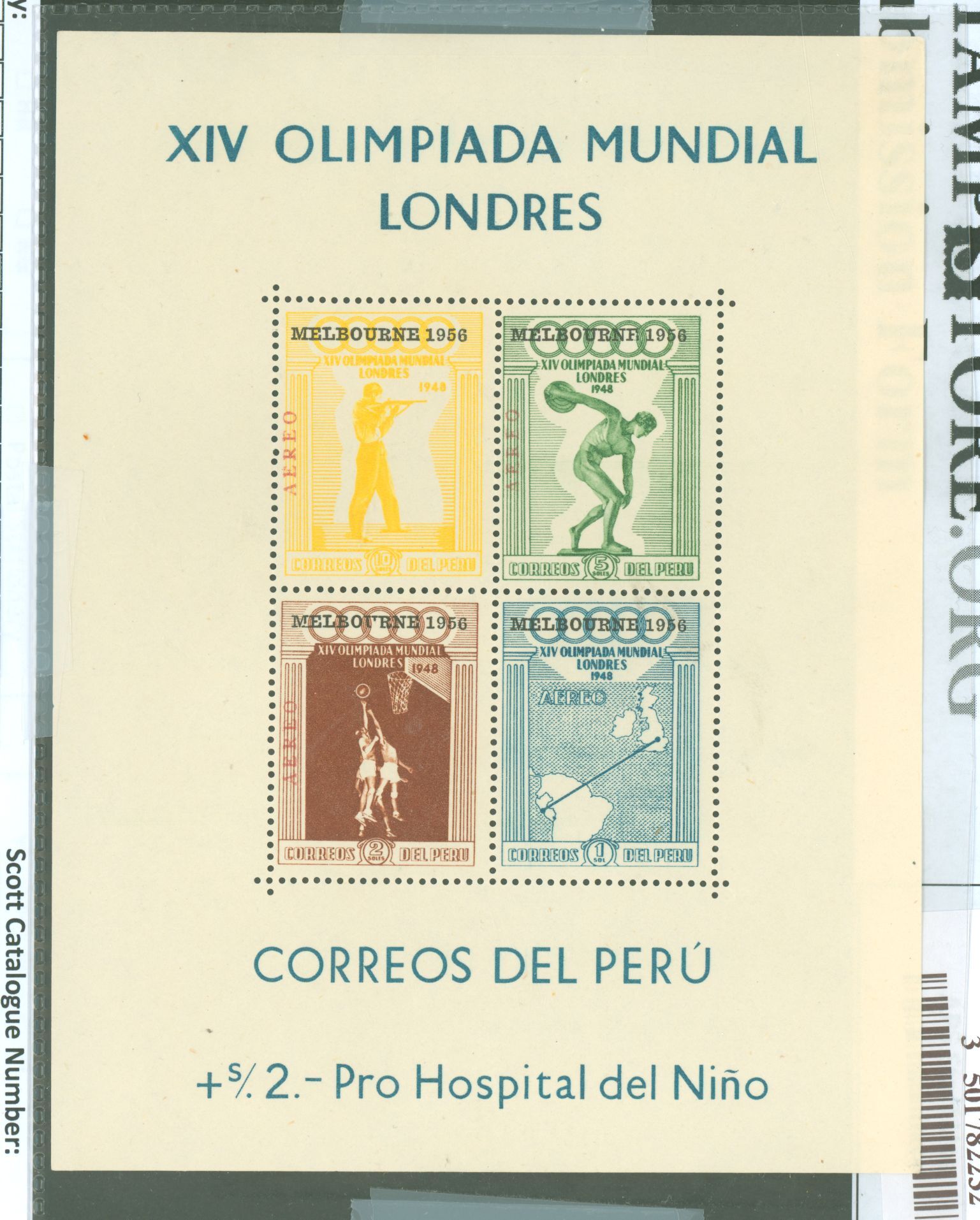 Peru #C81a Souvenir Sheet | Central & South America - Peru, Air Mail ...
