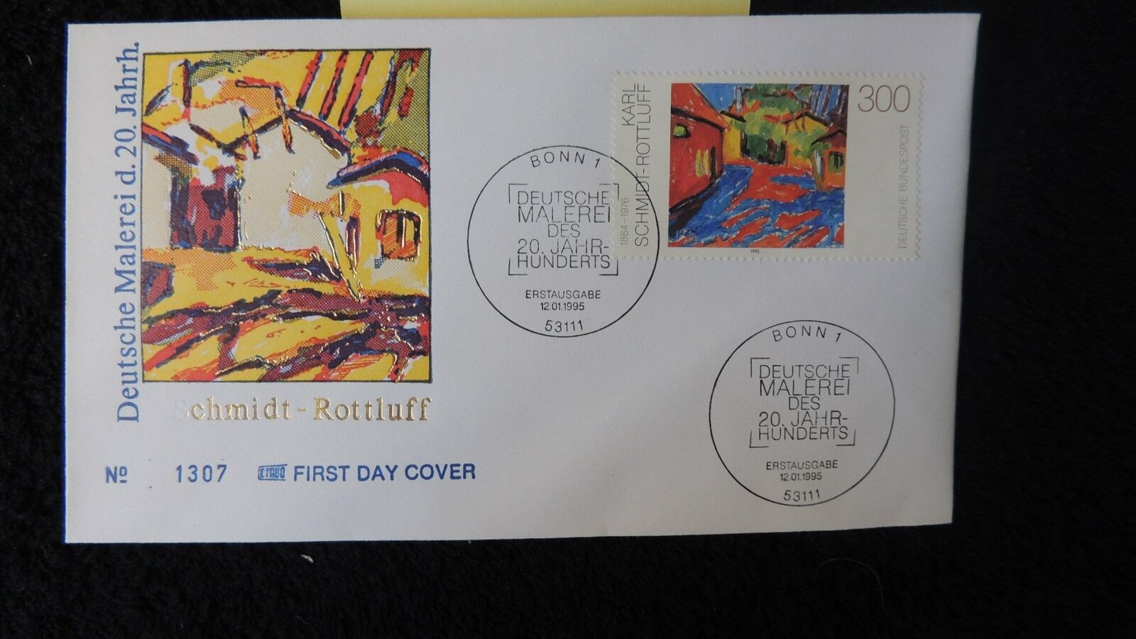 Germany 1995 FDC karl schmidt-rottluff expressionism art bonn PM GU ...