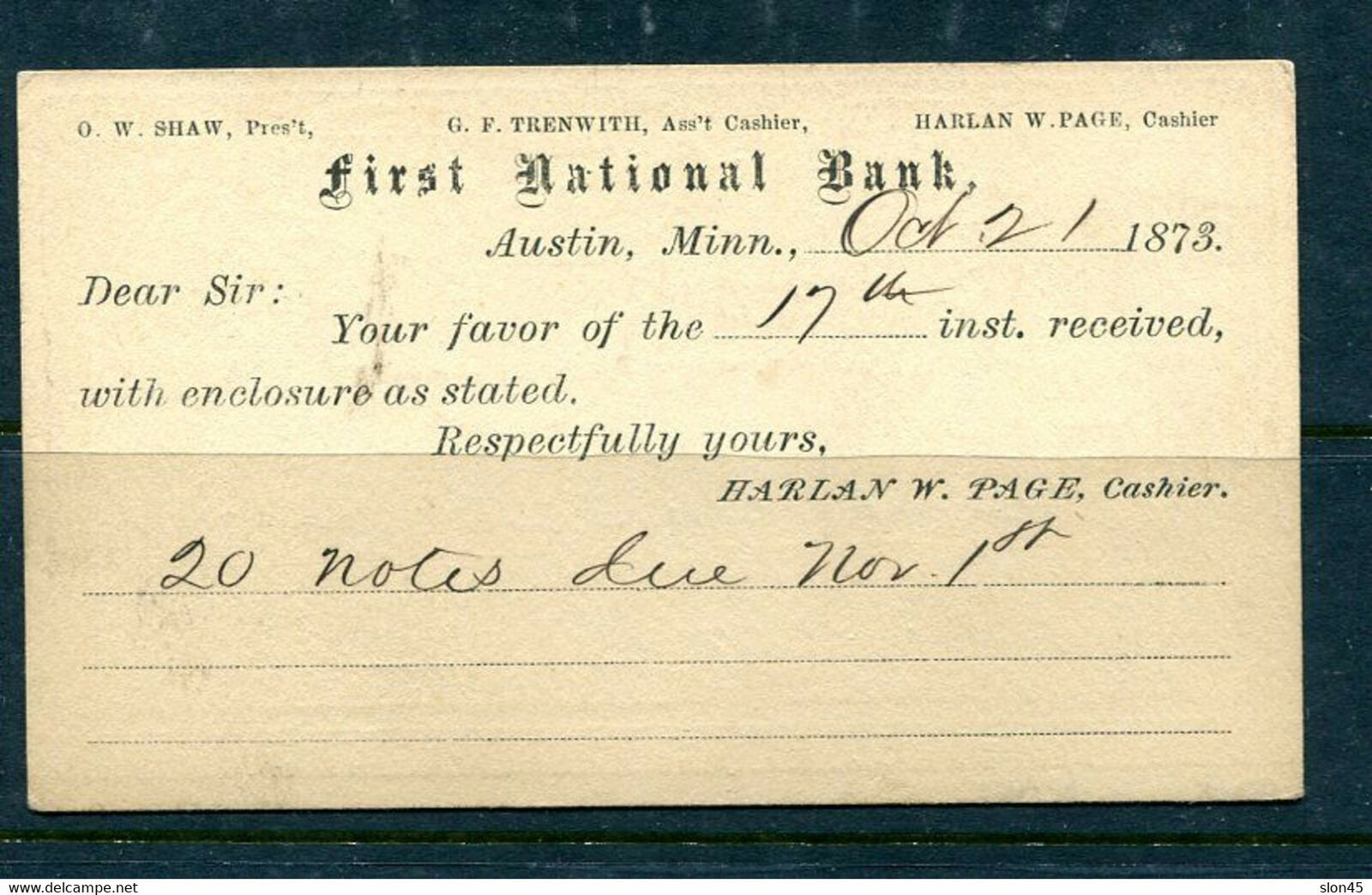 USA 1873 Postal Card SC UX1 11577 | United States, Postal Cards Stamp ...