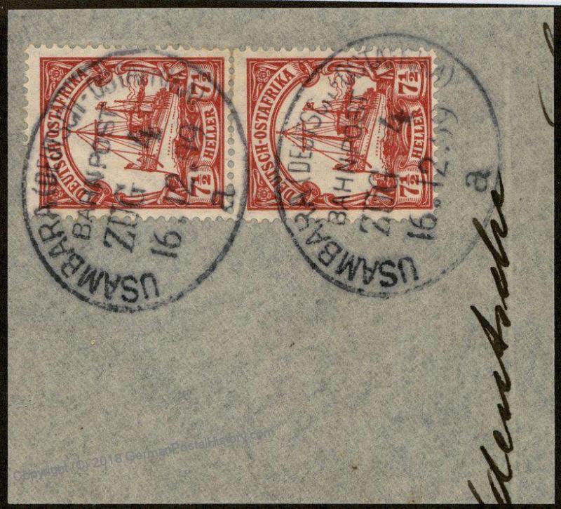 Germany 1909 East Africa Ostafrika DOA Usambarabahn Zug 4a Train ...