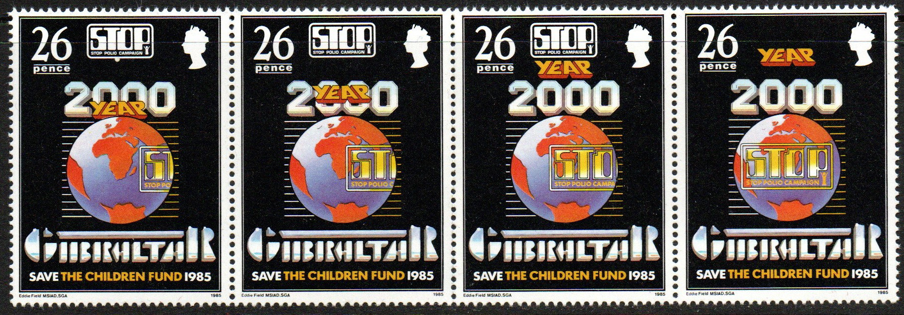 Gibraltar Sc #473 MNH Strip of 4 | Europe - Gibraltar, General Issue ...
