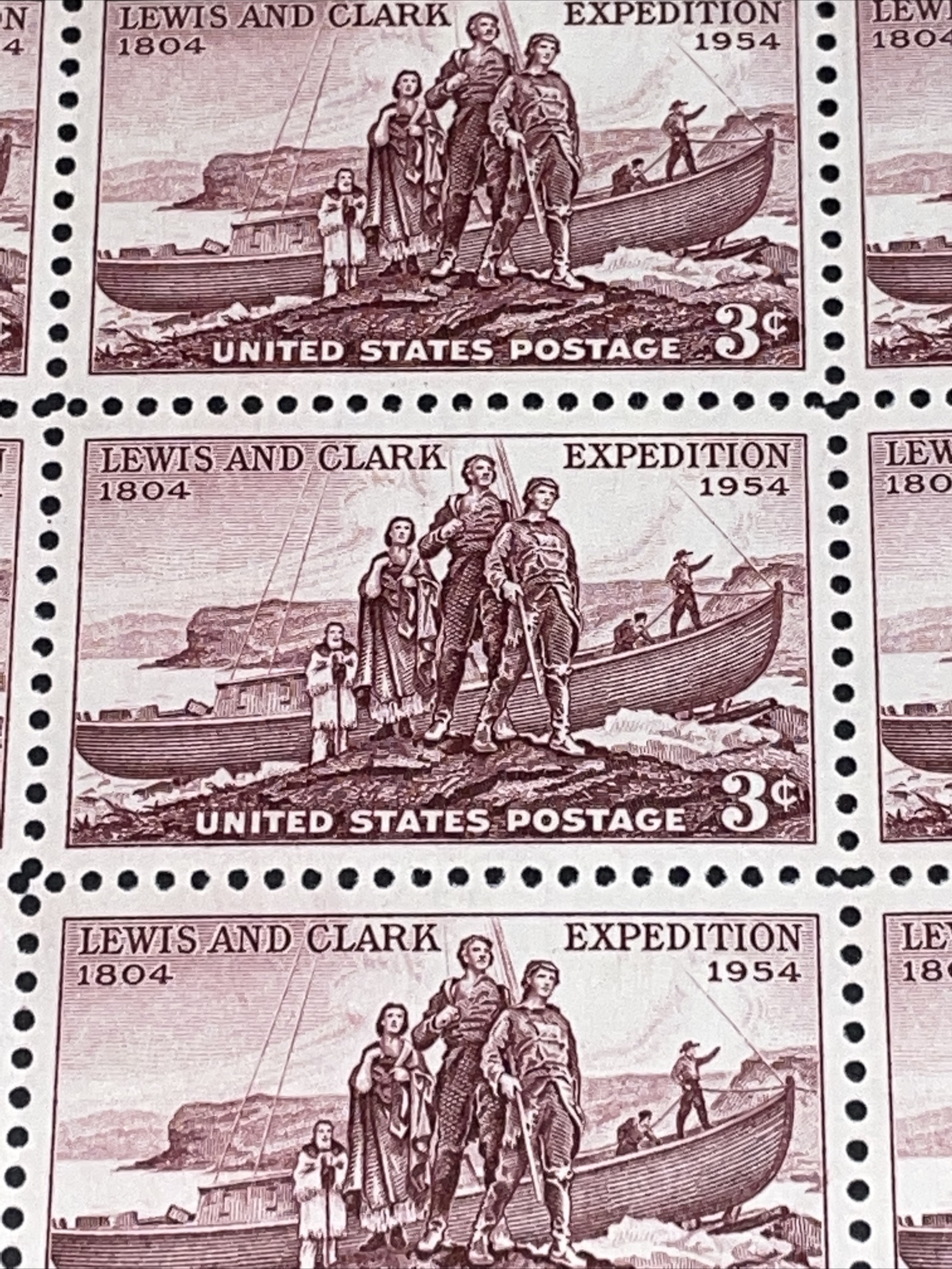 1954 sheet, Lewis and Clark, Sc# 1063 | United States, General Issue ...