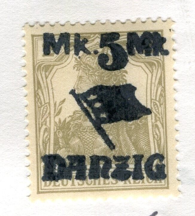 GERMAN DANZIG; Early 1920s Germania issue Unusual Forged Overprint on ...