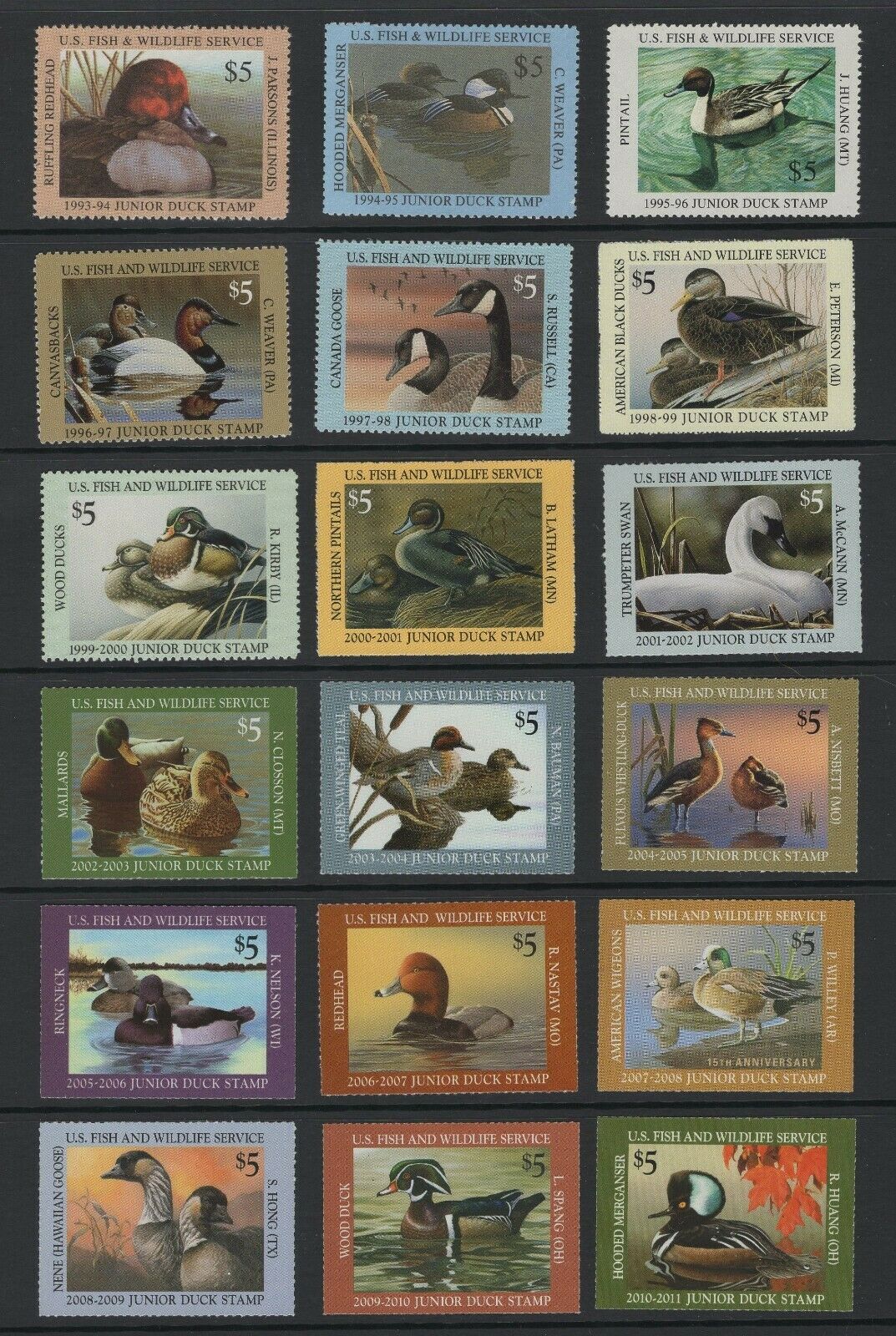 JDS1 - JDS28 - Complete Junior Duck Stamp Set. MNH. OG. #02 JDS1s28 ...