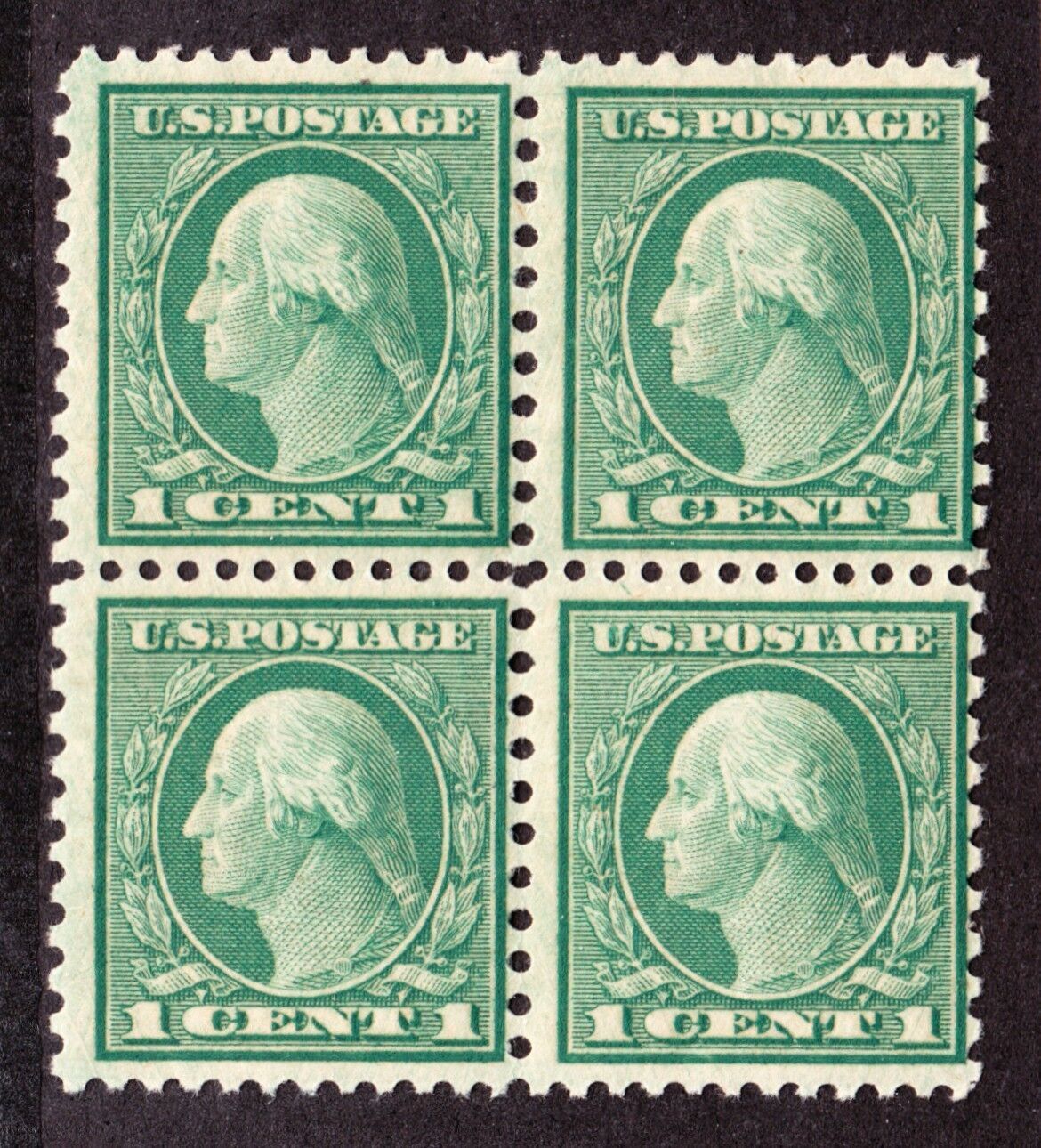 US 538 1c Washington Block of 4 Mint OG (2)NH (2)LH SCV $66 | United ...