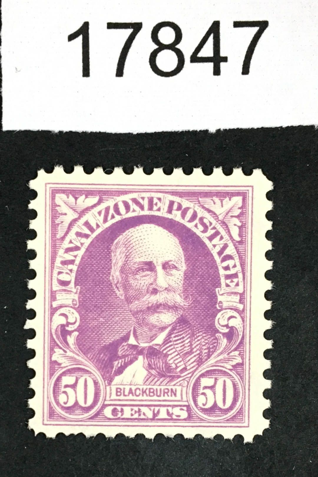 US Stamp Canal Zone # 114 DRY Printing Dull GUM Rose Lilac Mint OG NH ...