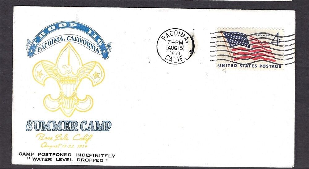 1959 US Boy Scouts Kit Troop 116 Pacoima Summer Camp postponed water ...