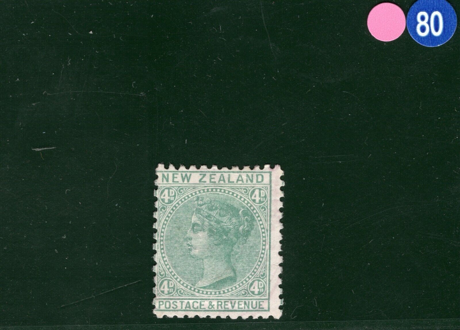 NEW ZEALAND QV Stamp SG.190 4d Blue-Green Mint MNG Cat £90- {samwells ...
