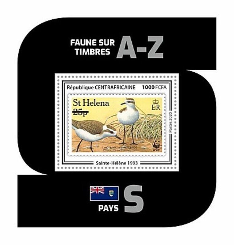 Central Africa - 2020 WWF Bird - Stamp Souvenir Sheet - CA200416b16 ...