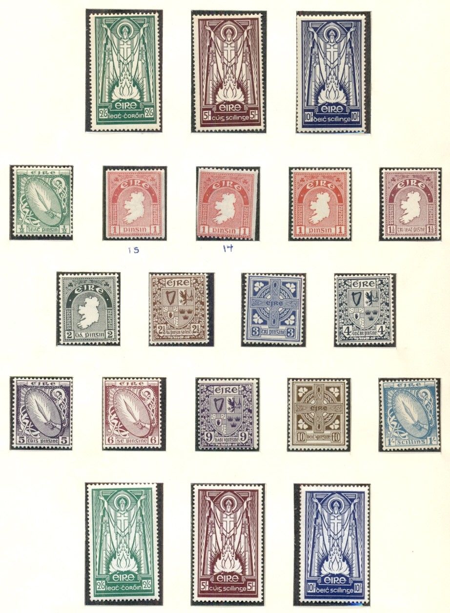 IRELAND COLLECTION 1937-1989, in Lindner Hingeless Album, Mint, Scott ...