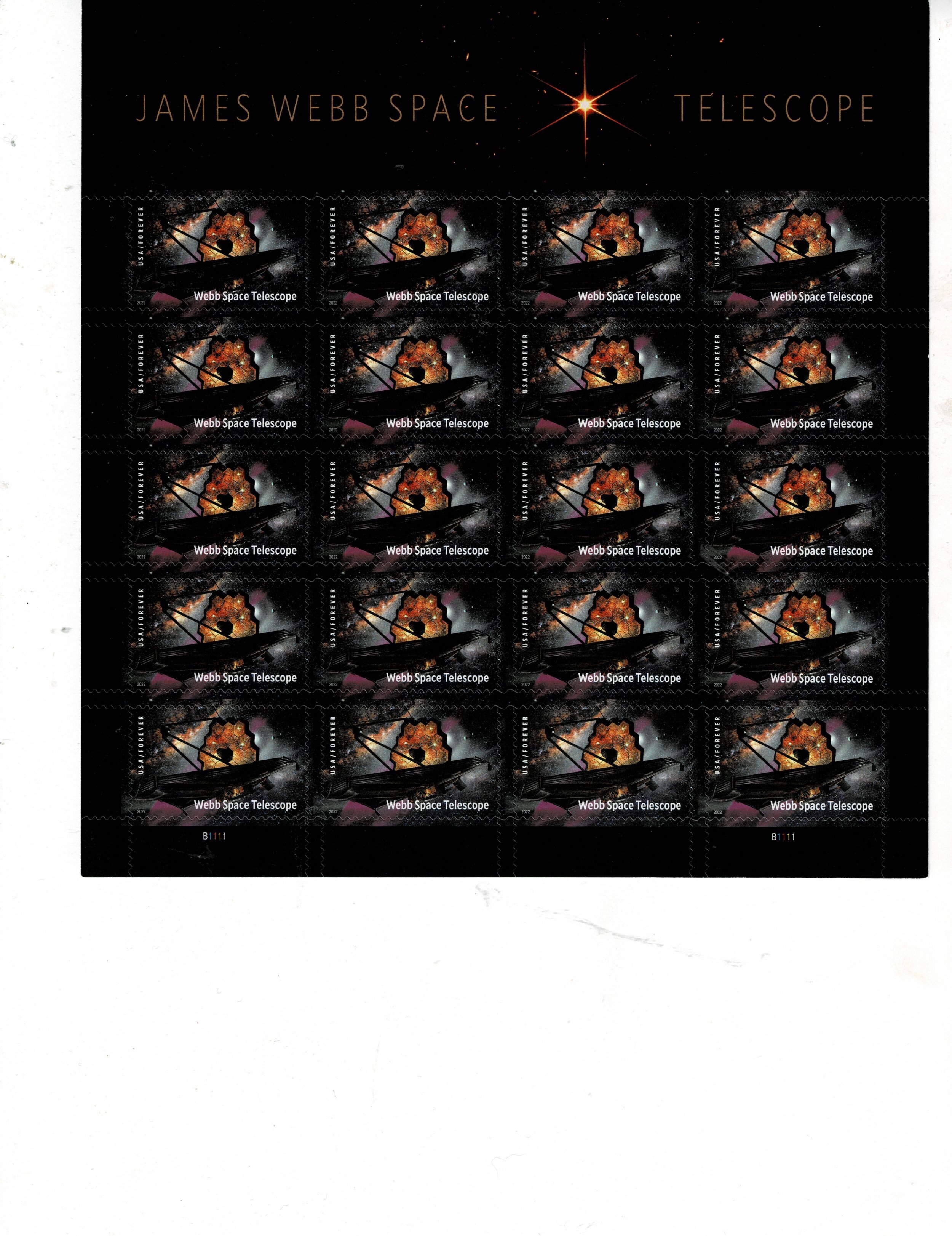James Webb Space Telescope 60cent US Postage Sheet #5720 VF MNH ...