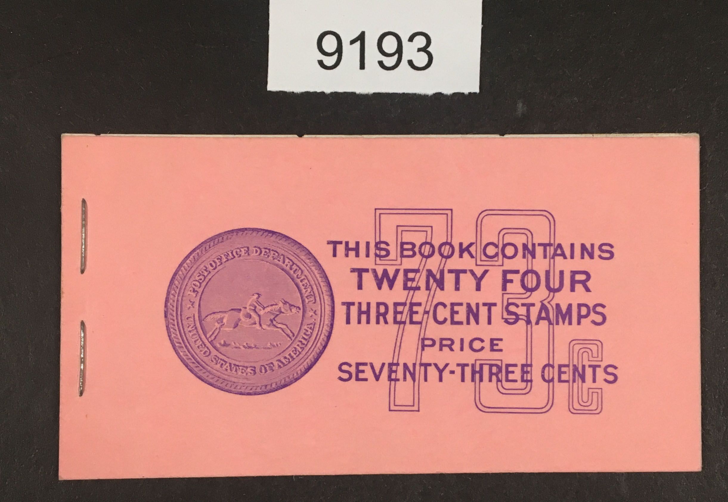 US Stamps # Bk105A Complete Unexploded Booklet $26 LOT #C 9193 | United ...