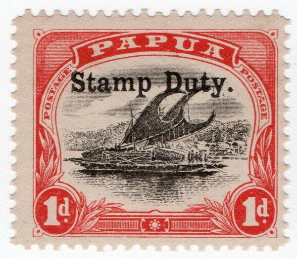 (I.B) Papua New Guinea Revenue : Stamp Duty 1d (1907) / HipStamp