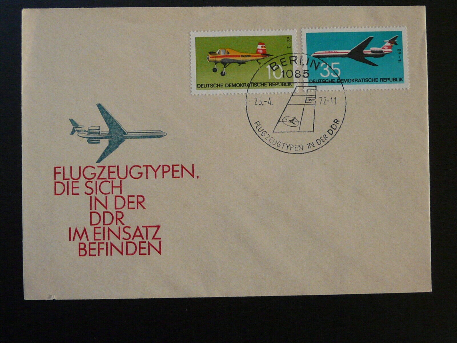 aviation aircraft 1972 FDC DDR 97826 | Europe - Germany & Colonies ...