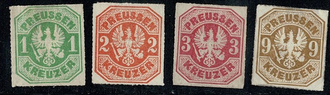 Prussia #23-25,27 mint no gum eagles | Europe - Germany & Colonies ...