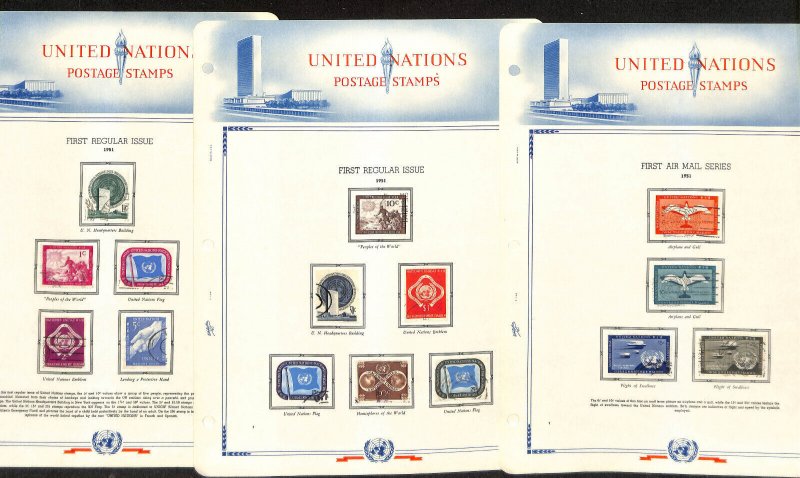 United Nations Stamp Collection in White Ace Album, Mint NH, 1951-1982 ...
