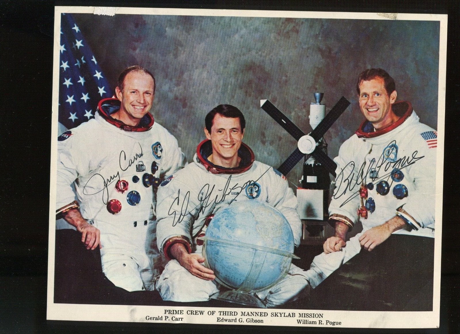 Nasa Skylab 4 Astronaut Carr, Gibson & Pogue Signed Prime Crew Photo ...
