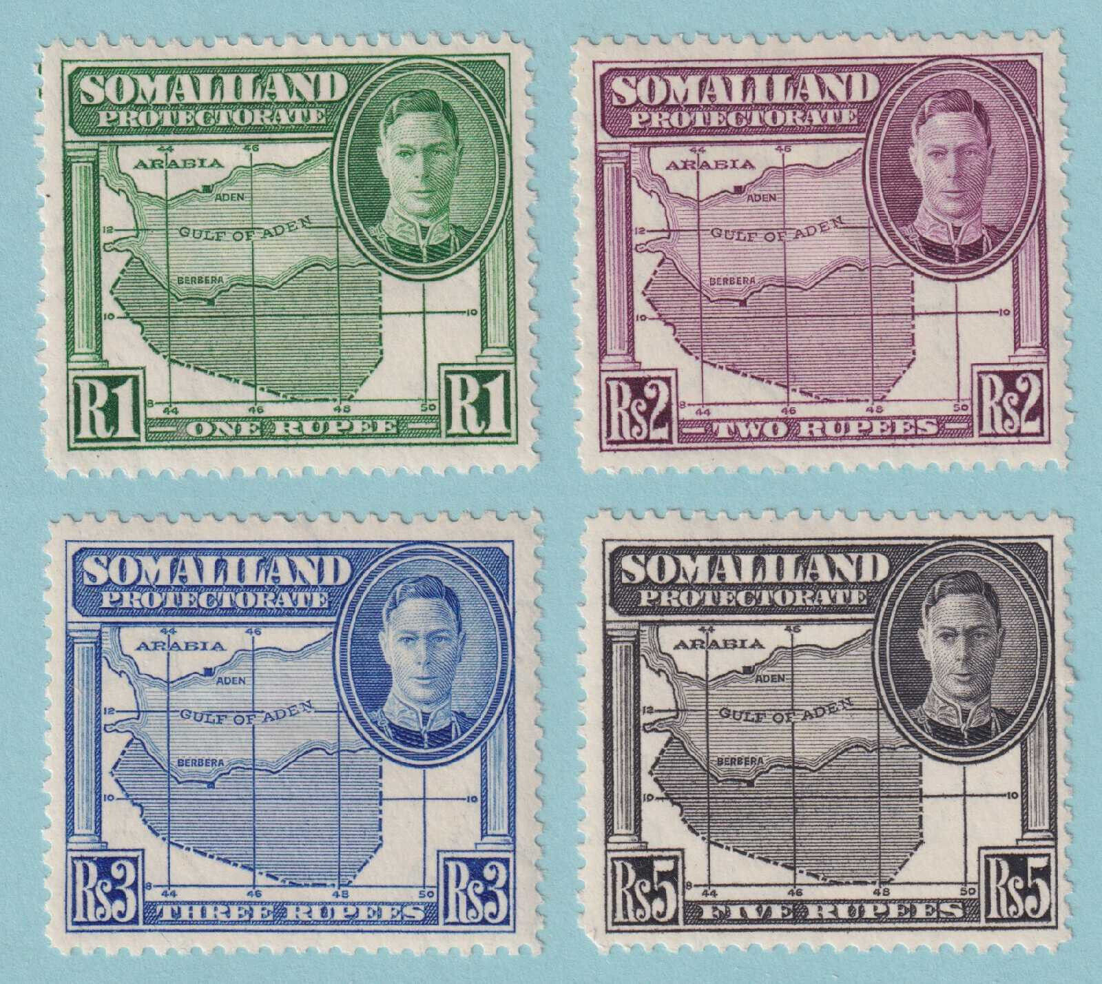 Somaliland Protectorate 104 - 107 Mint Hinge Remnants OG * High Values ...