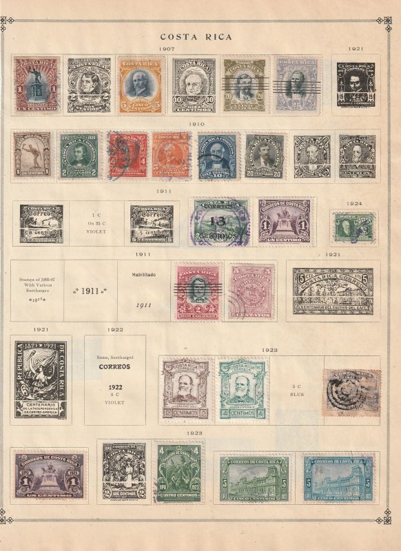 Costa Rica Collection - 6 Scans, All the stamps are in the scans ...