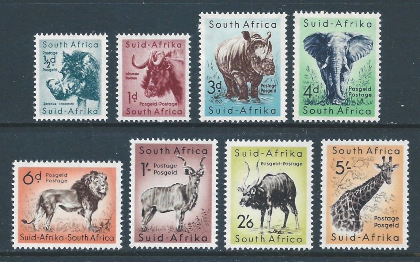 South Africa #221-8 MH 1959 Animal Defins. | Africa - South Africa ...