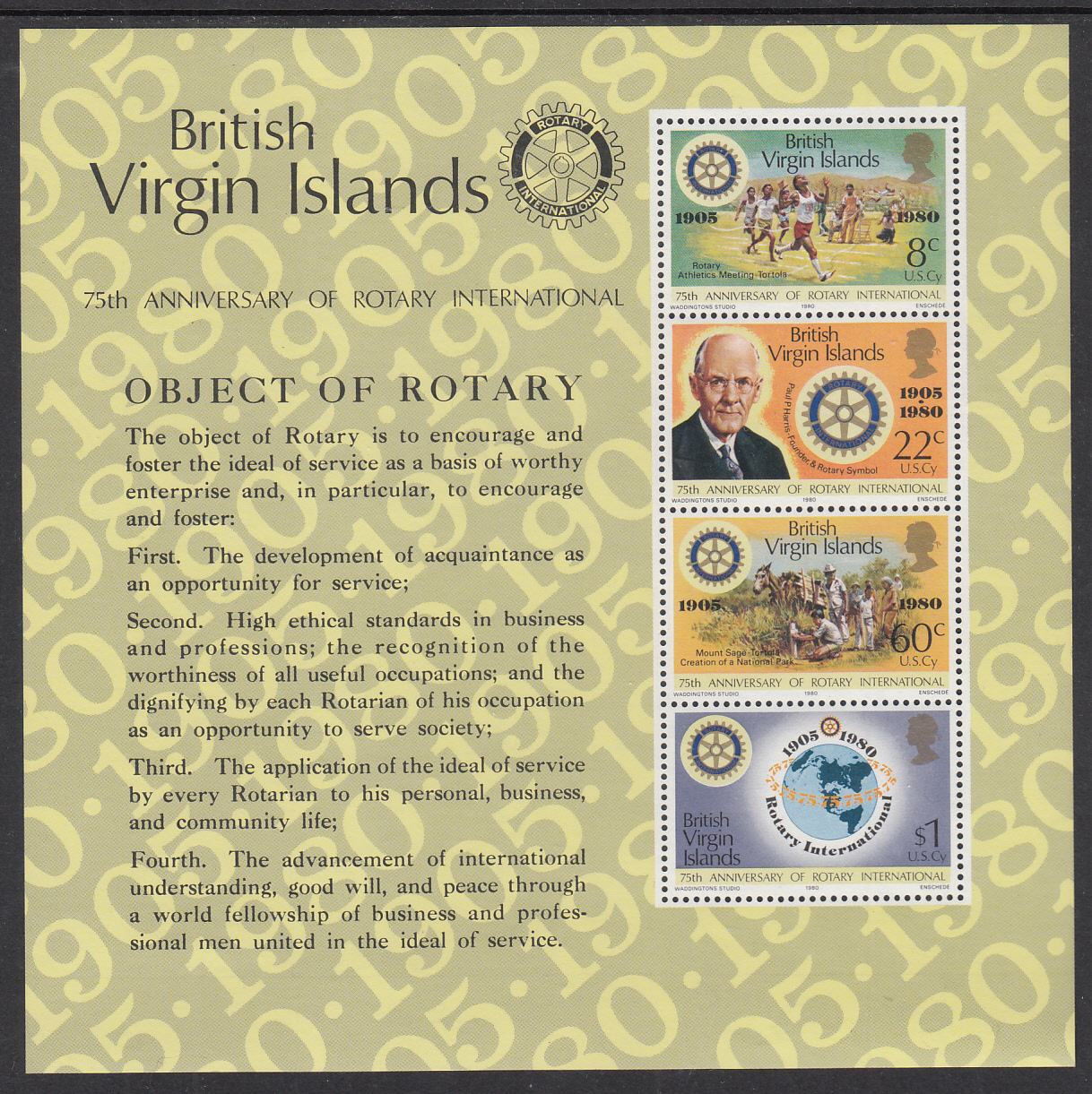 Virgin Islands 384a Rotary Souvenir Sheet MNH VF | United States ...