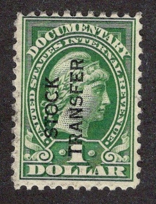 US #RD30 One Dollar Documentary Stock Transfer Revenue F/OG ~jm-1794 ...