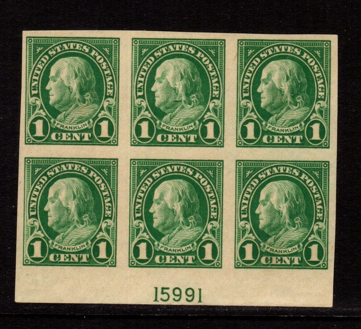 575 Plate Block of 6 Mint, o.g., Hinged (1 hinge mark top center) (cv ...