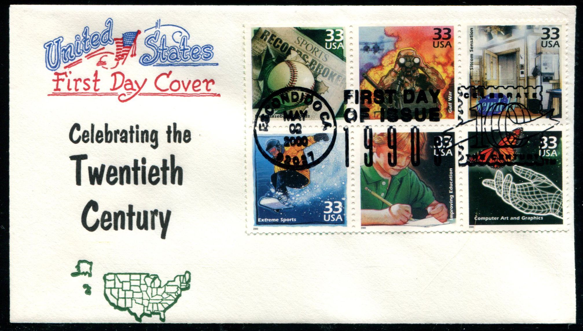 3191a-3191o US 33c Celebrate the Century - 1990s Artopages FDCs, set of ...