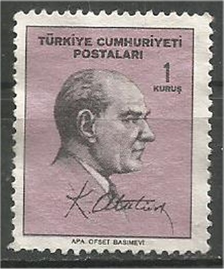 TURKEY, 1965, used 1k Ataturk Scott 1689 | Europe - Turkey, General ...