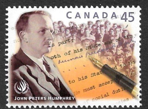 CANADA 1998 John Peters Humphrey Human Rights Author Issue Sc 1761 MNH ...
