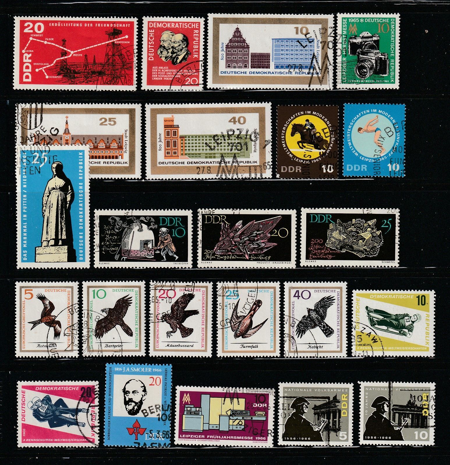 Germany DDR Collection E - 2 Scans - All the stamps are in the scans ...