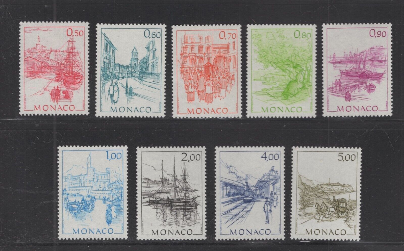Monaco #1516-24 (1986 Views of old Monaco set) VFMNH CV $7.45 | Europe ...