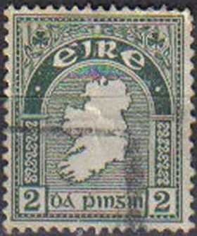 IRELAND, 1922, used 2d, Definitive series, Map of Ireland | Europe ...