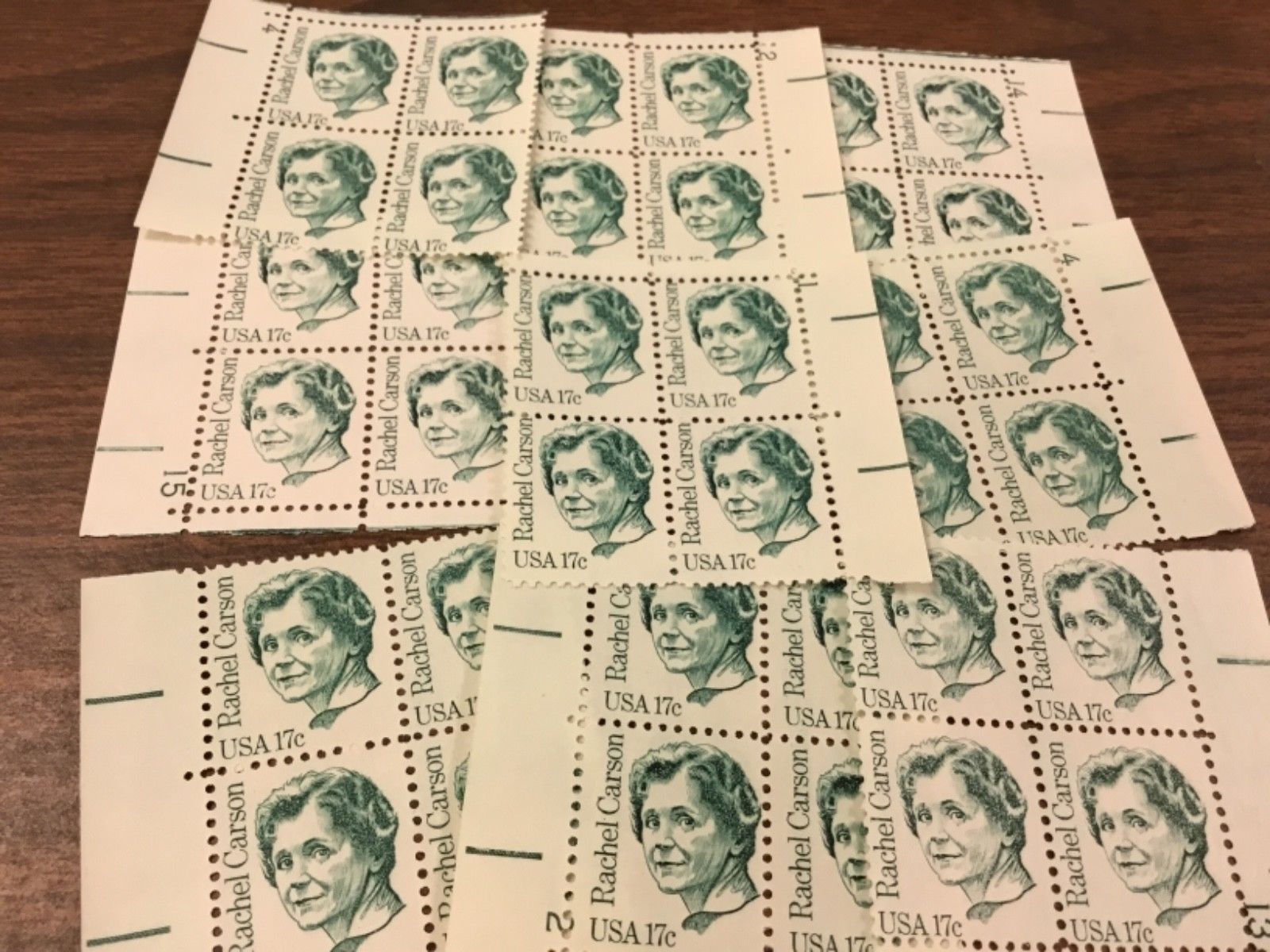 {BJ Stamps} #1857 Rachel Carson, Author. 25 Plate blocks. MNH 17 cents ...