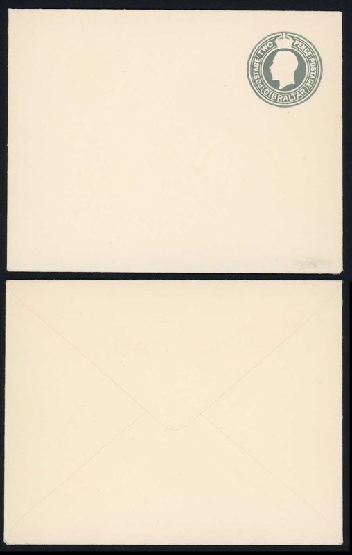 Gibraltar HG1 KGV 2d envelope on cream paper Mint | Europe - Gibraltar ...