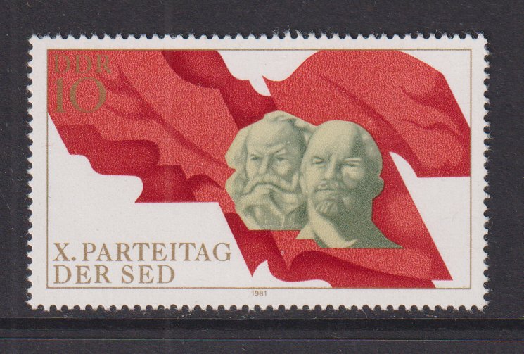 German Democratic Republic DDR #2160 MNH 1981 party congress | Europe ...
