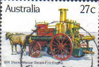 AUSTRALIA, 1983, used 27c. Shand Mason Steam Fire Engine, Historic Fire ...