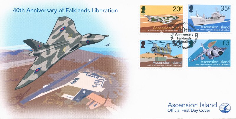 Ascension Island 2022 FDC Military Stamps Liberation Falklands War ...