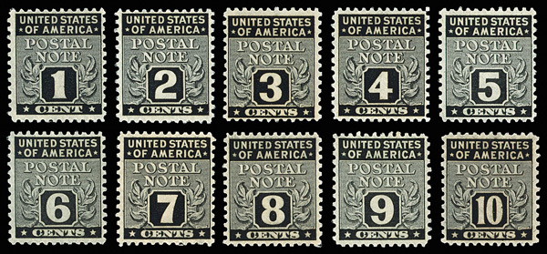 United States #PN1-PN18 Mint nh fine to very fine Cat$49 1945, Postal ...