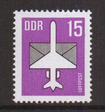 German Democratic Republic DDR #C9 MNH 1982 plane and envelope 15pf ...