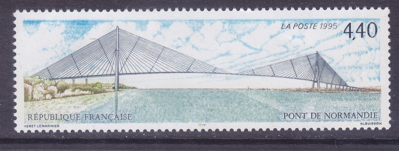 France 2451 MNH 1995 Normandy Bridge Issue Very Fine | Europe - France ...