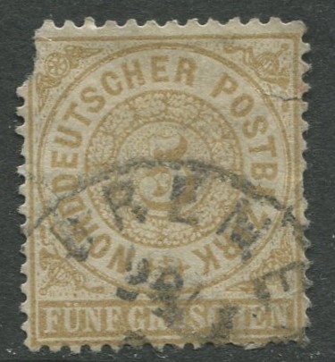 North German Federation - Scott 18 - Definitive -1869 - Used - 5gr ...