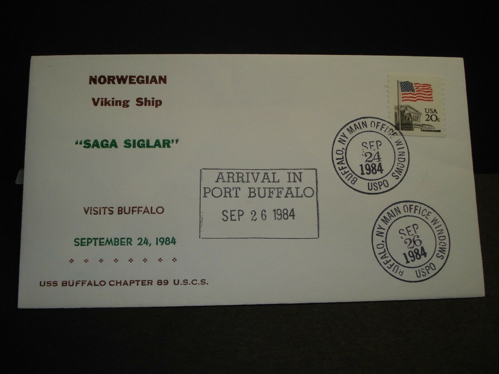 Norwegian Viking Ship SAGA SIGLAR Naval Cover 1984 Norway Cachet ...