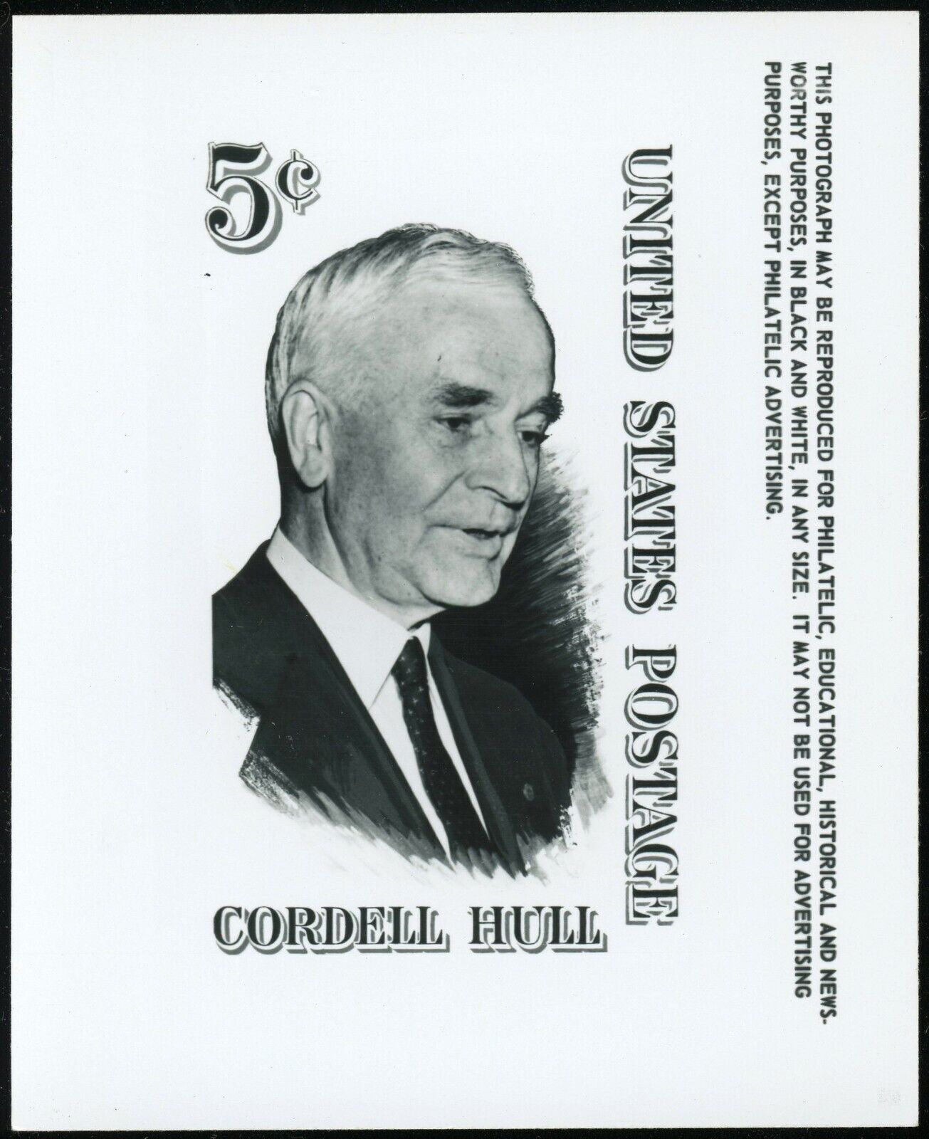 USA #1235 Cordell Hull Issue A667 Photo Essay BW 3"x4" Publicity Card ...