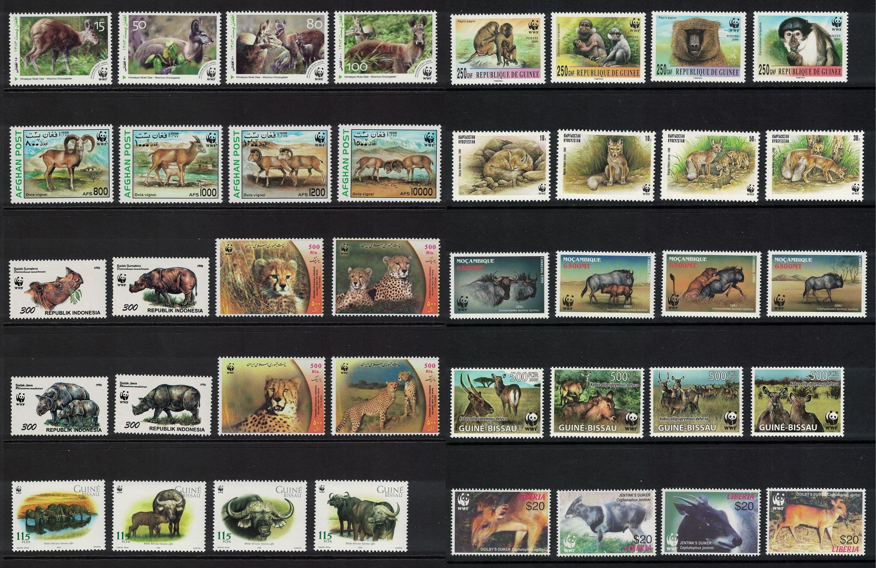 WWF Wild Animals Big Collection WWF 2000 MNH | Worldwide - Other, Stamp ...