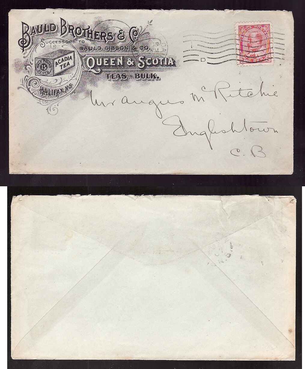 Canada-cover #14201–2c Edward-Illustrated Ad-Bauld Brothers &-Acadia ...