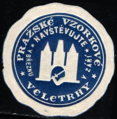 Vintage Czechoslovakia Letter Seal Poster Stamp Visit Prague Sample ...