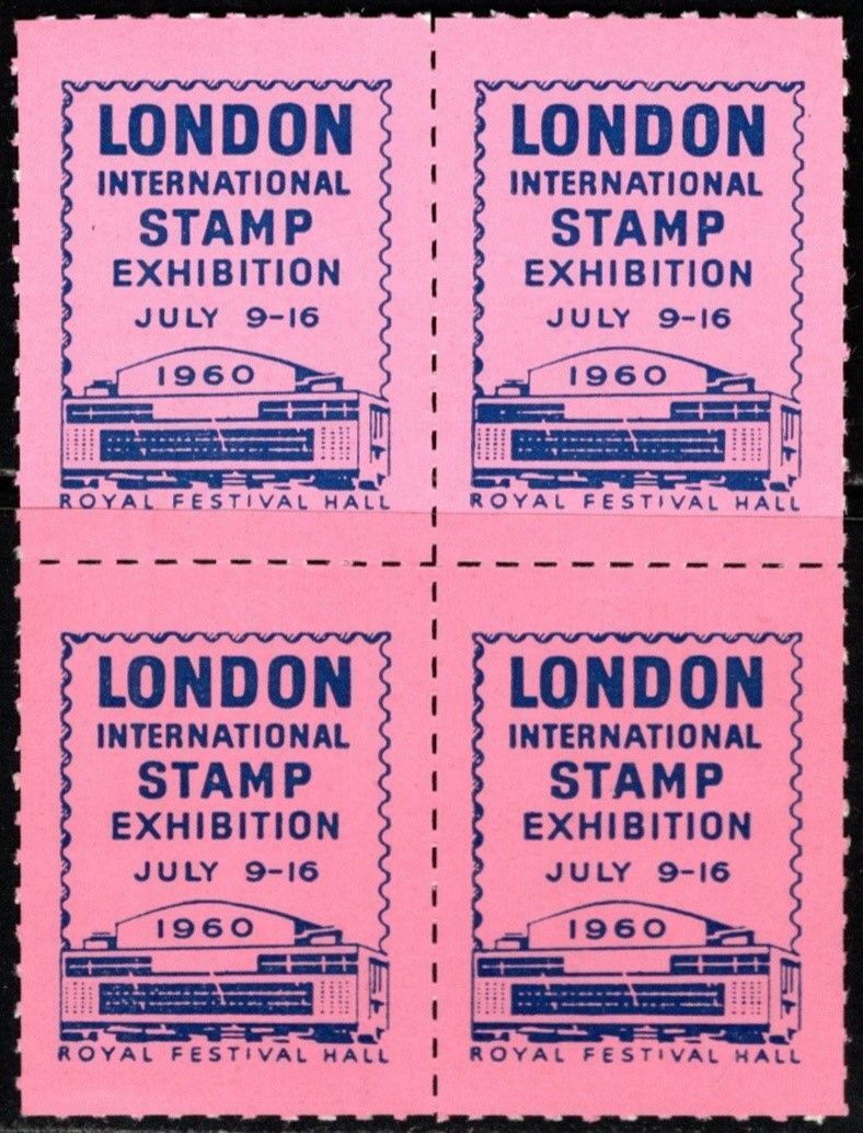 1960 Great Britain Poster Stamp London International Stamp Exhibition ...